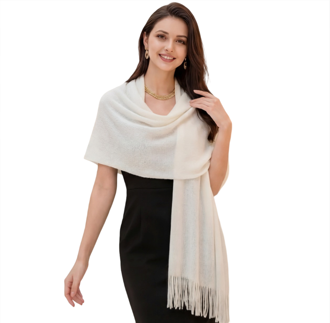 LA FERANI 100% Seidenschal | 100% Kaschmir Schal - Eleganter Stil für Damen